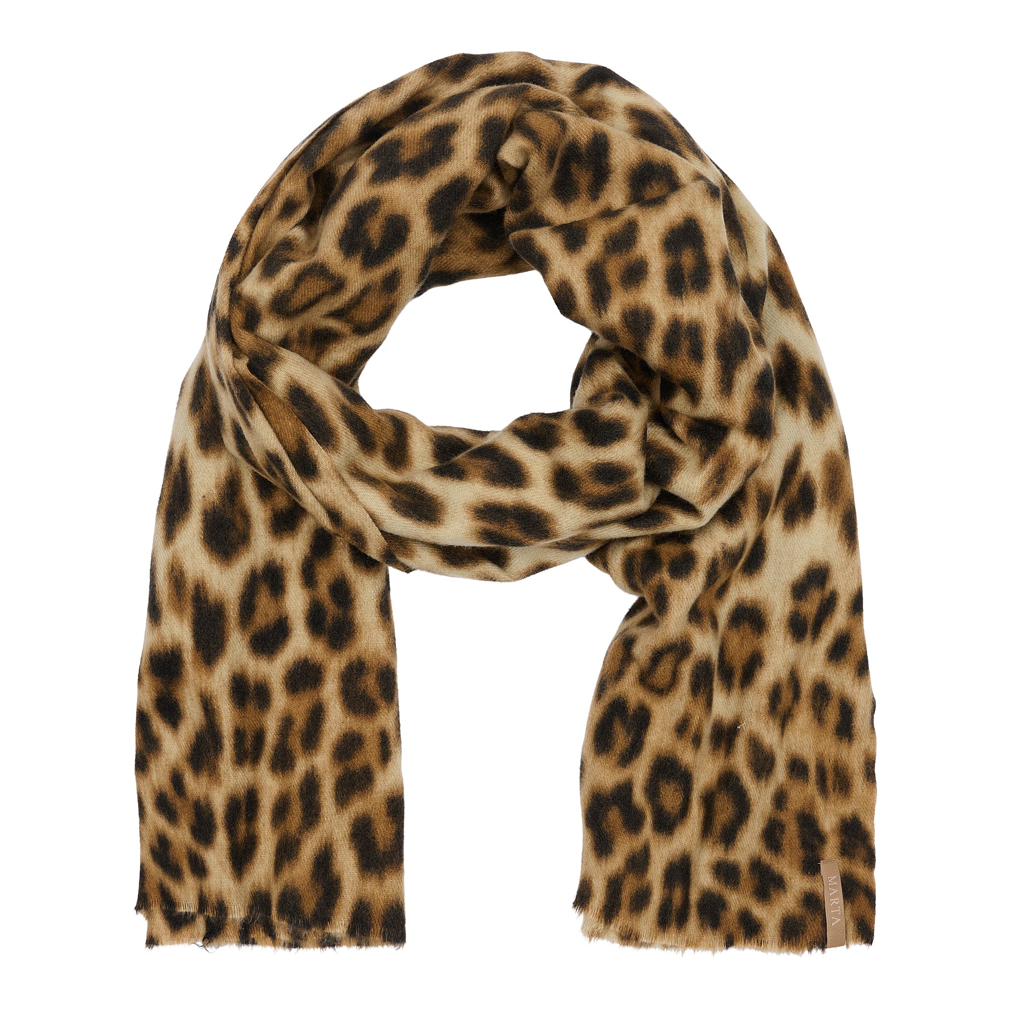 Marta du Château Mocca Leopard Halstørklæde | Tryde ...